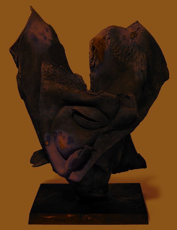 Bonhams : Paul Soldner (American 1921 - 2011) Pedestal Piece, circa 1999