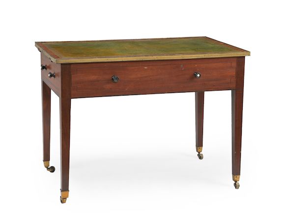 Bonhams : A George III inlaid mahogany metamorphic desk/library steps ...