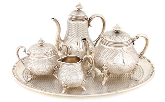 Bonhams : A German .800 standard silver five-piece tea and coffee ...