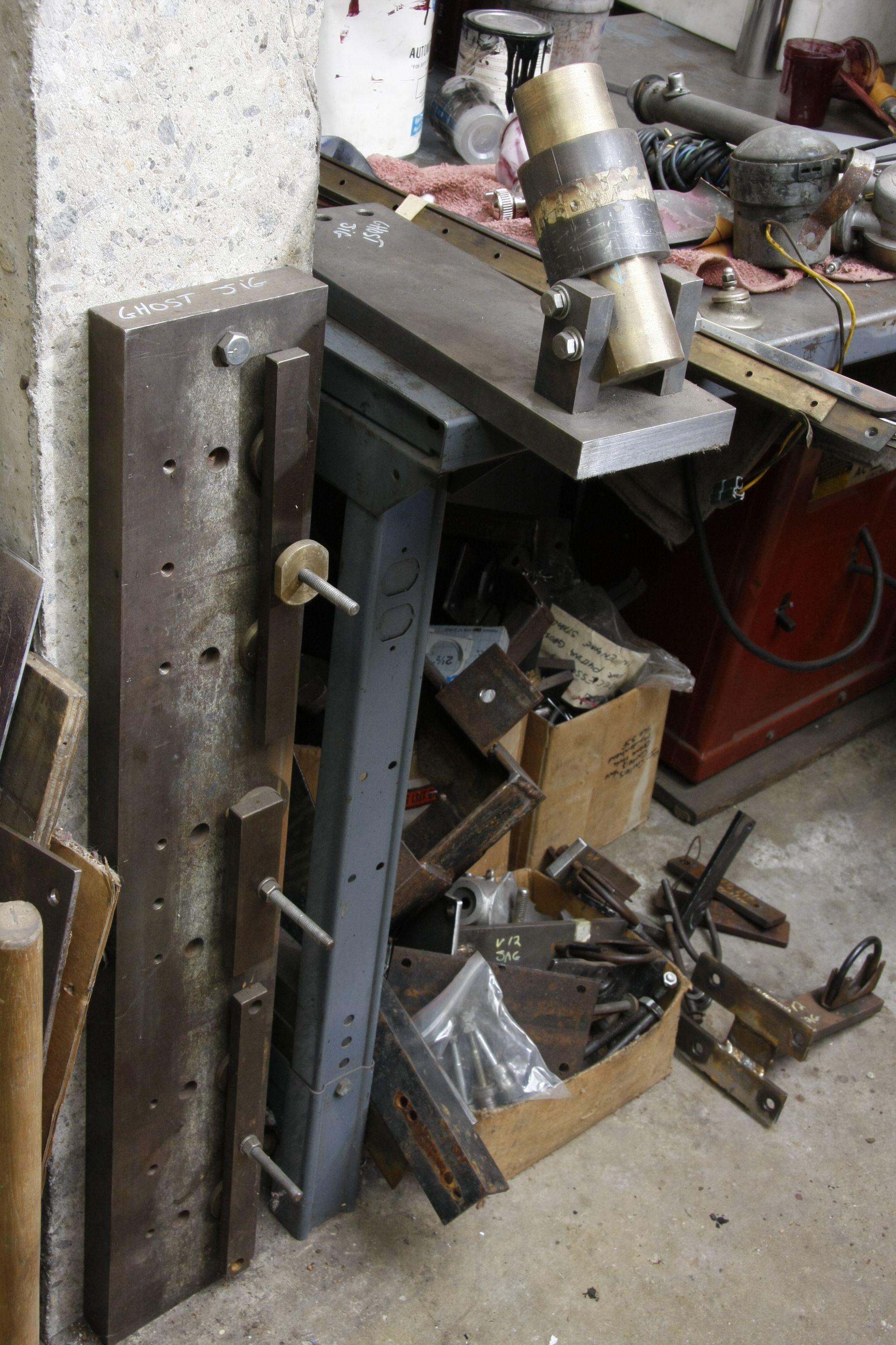 Bonhams Cars : Fixtures for assembling Silver Ghost intake manifolds.