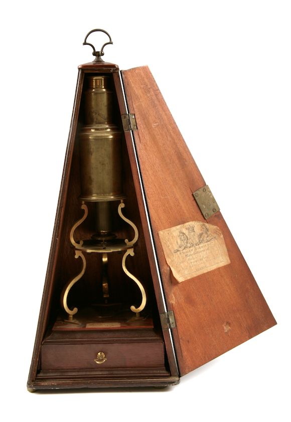 Bonhams : A William Harris cased Culpepper microscope