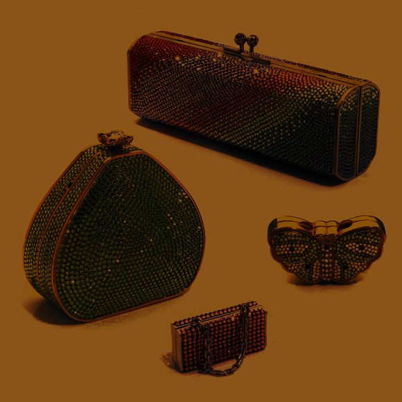 Bonhams : A collection of two crystal purses together with two accessories,