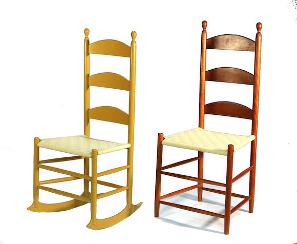 Bonhams : A group of two Shaker style chairs second half 20th century