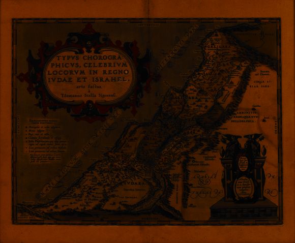 Bonhams : HOLY LAND MAP. ORTELIUS, ABRAHAM. Typus Chorographicus ...