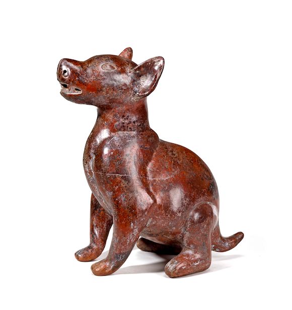 Bonhams : Colima Seated Dog, Protoclassic, ca 100 B.C.-A.D. 250