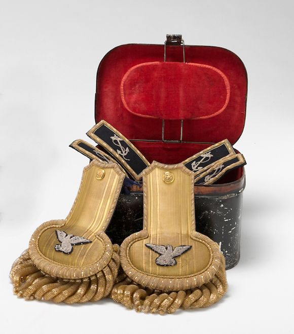 Bonhams : A cased pair of Civil War era U.S. Navy captain's dress epaulets