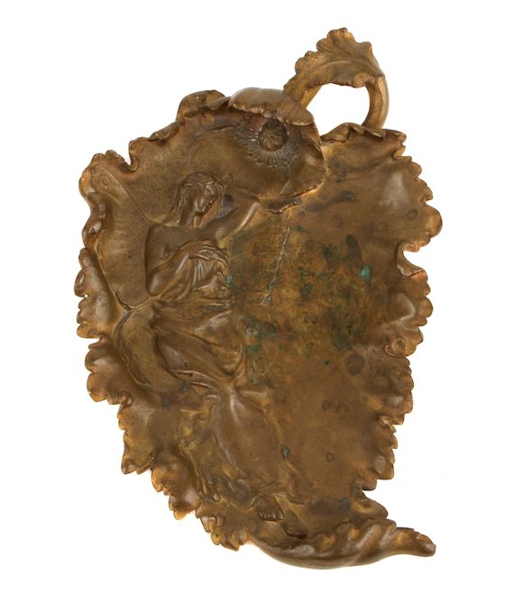 Bonhams : An Alexandre Vibert Art Nouveau bronze vide poche circa 1900