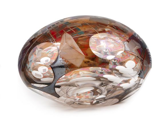 Bonhams : A David Schwartz glass sculpture 1991