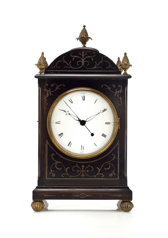Bonhams : A brass inlaid rosewood quarter striking bracket clock for ...