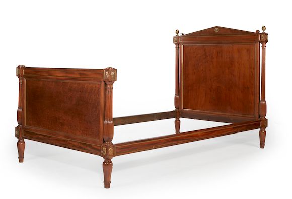 Bonhams : A pair of Directoire brass mounted mahogany beds late 18th ...