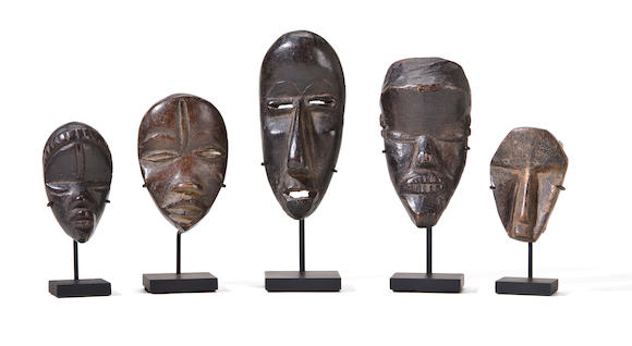 Bonhams Five Dan Passport Masks Liberiaivory Coast