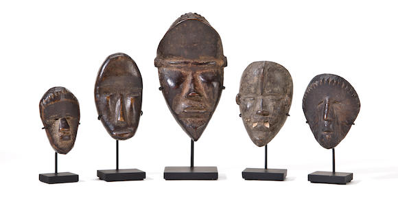 Bonhams Five Dan Passport Masks Liberiaivory Coast