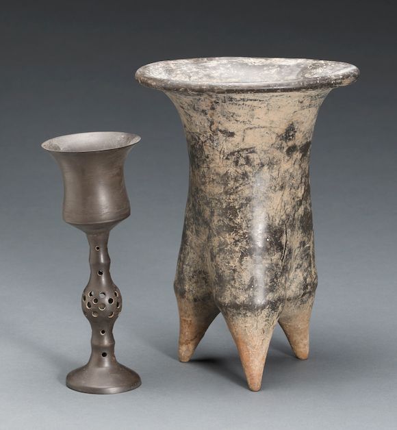 Bonhams : Two Longshan pottery vessels Neolithic period