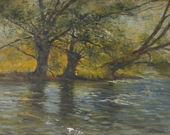 Bonhams : Carlton Fowler (American, 1877-1930) A Berkshire Brook 16 x 20in