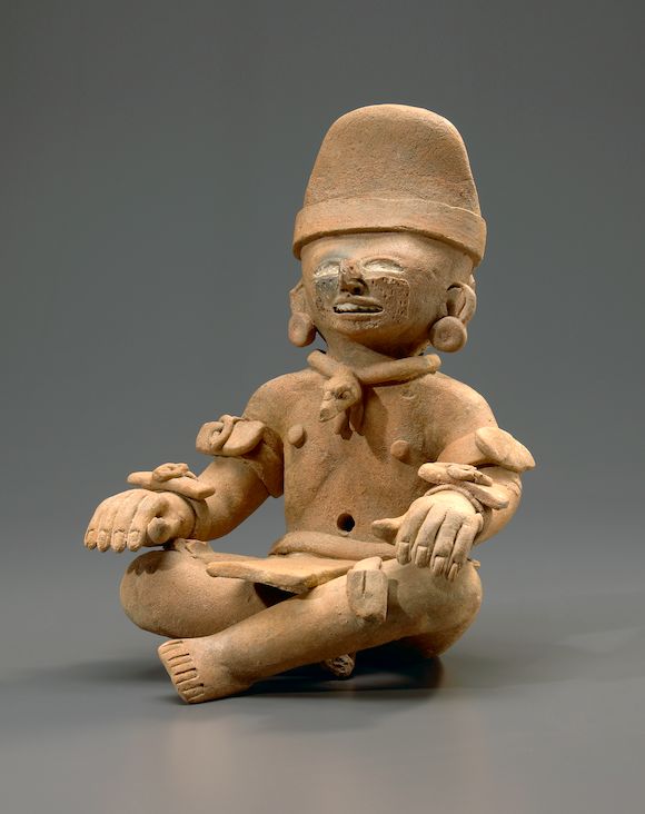 Bonhams : Veracruz Seated Figure, Remojadas, Late Classic, ca. A.D. 550-950