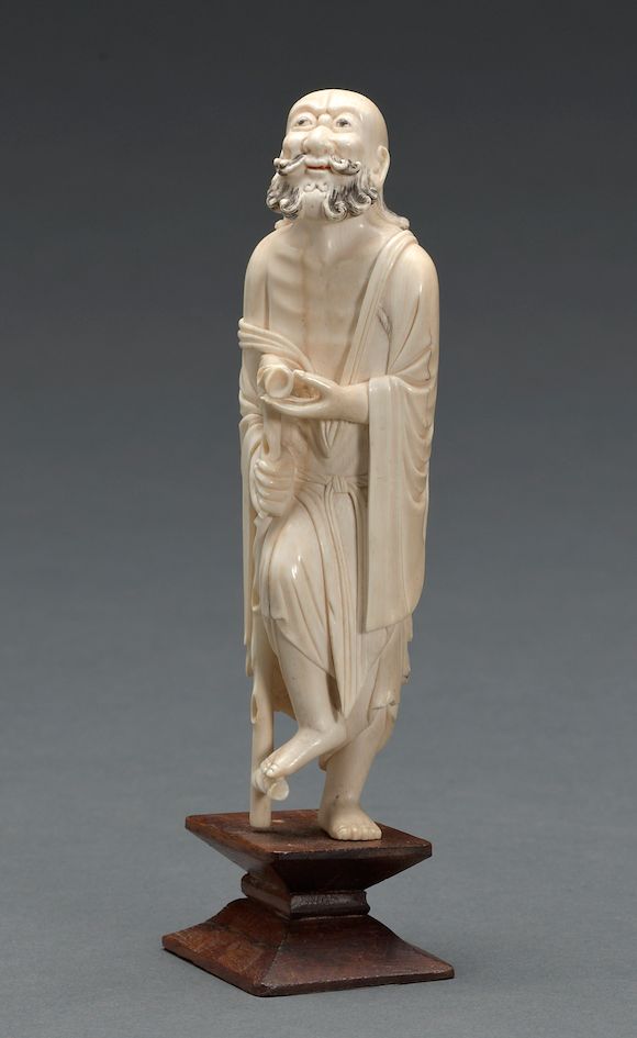 Bonhams : A small tinted ivory figure of Li Tieguai 19th century