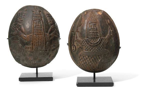 Bonhams : Benin Coconut Shell Container, Nigeria