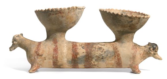 Bonhams : Unusual Jalisco Janus, Double-Bowl Dog Vessel, Protoclassic ...