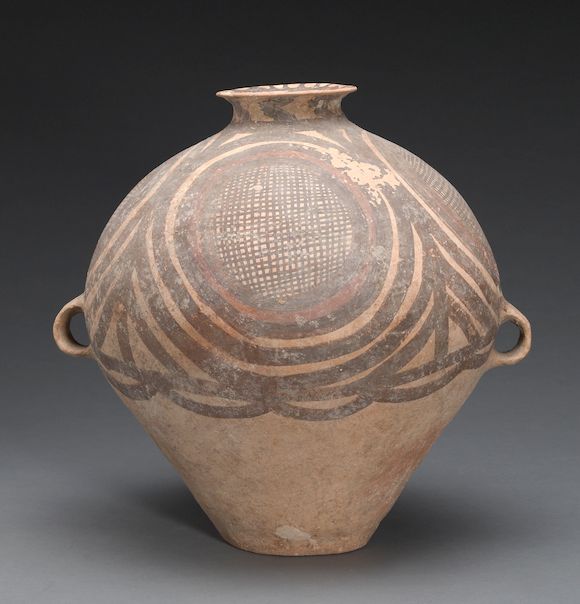 Bonhams : A Banshan style painted pottery jar Neolithic period