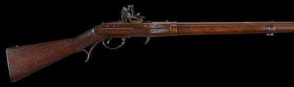 Bonhams : A U.S. Model 1819 J.H. Hall breechloading flintlock rifle