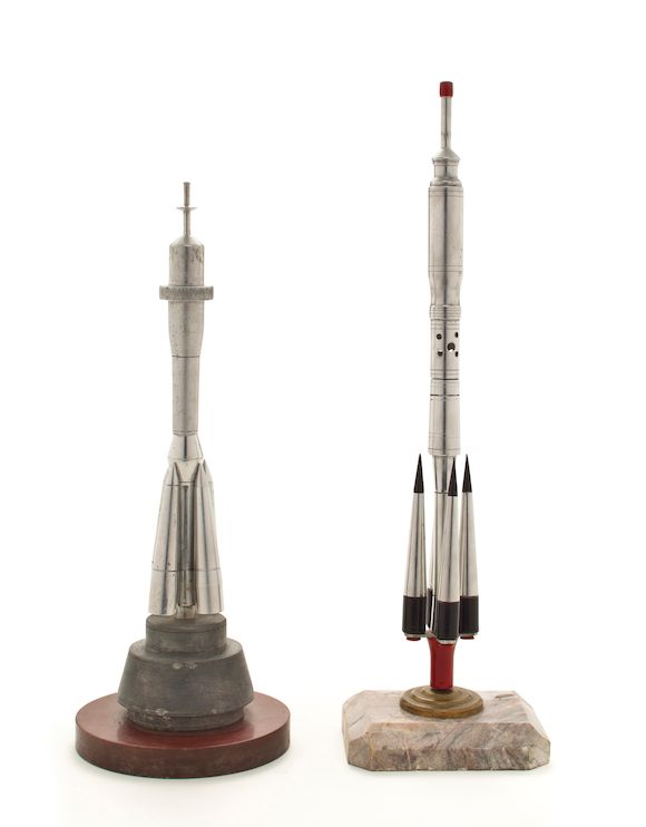 Bonhams : Two models of Soviet rockets circa 1960s 16-3/4 in. (42.5 cm ...