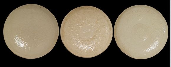 Bonhams : A group of eight Ding style glazed stoneware plates with ...