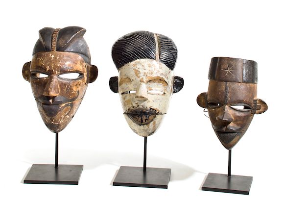 Bonhams : Three Ogoni Masks, Nigeria
