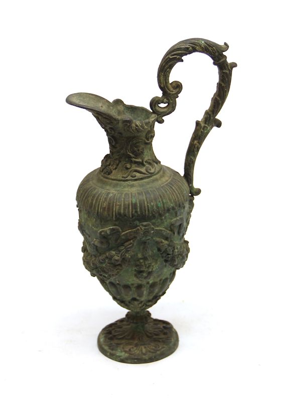 Bonhams : An Italian Grand Tour patinated bronze ewer after the antique ...