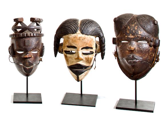 Bonhams : Three Ogoni Masks, Nigeria
