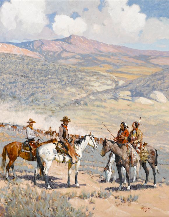 Bonhams : Joe Ferrara (American, 1932-2004) Herd from Lonesome Dove ...