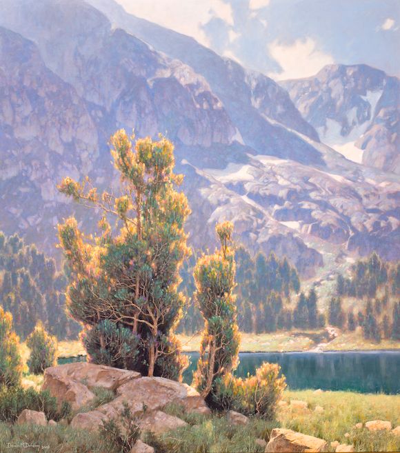 Bonhams : Dennis Doheny (American, born 1956) Lake and mountain scene ...