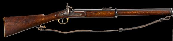 Bonhams : A brass-mounted British Model 1860 Enfield two-band ...