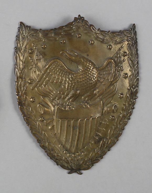 Bonhams : An American militia cap plate