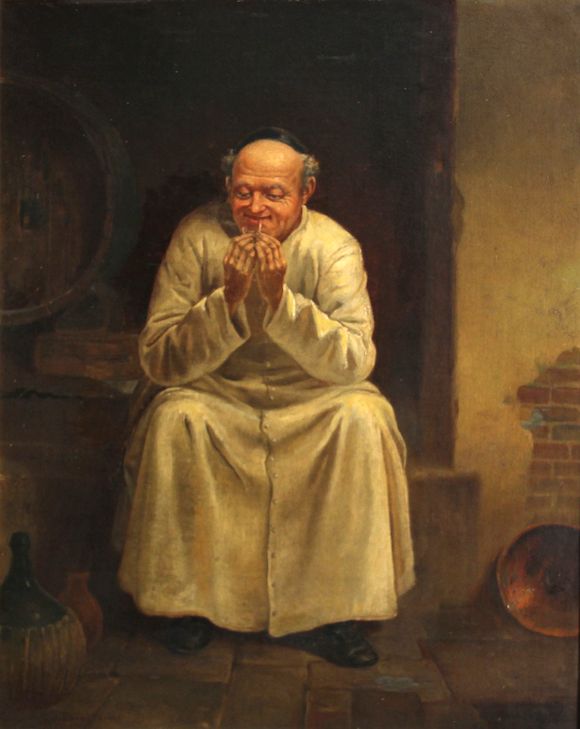 Bonhams : J. Bernstein A quiet smoke 19 3/4 x 16in