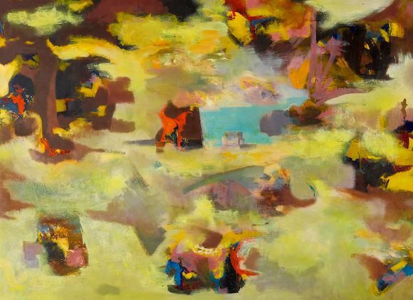 Bonhams : Clay Spohn (American, 1898-1977) Sunlit Pool, 1950 24 x 33in