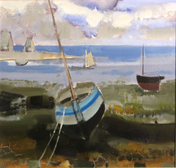 Bonhams : Michel Rodde (French, 1913-2009) La barque bleue 10 3/4 x 13 ...