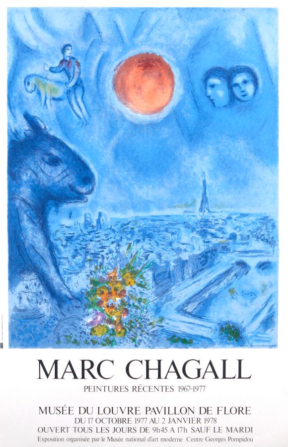 Bonhams : After Marc Chagall (Russian/French, 1887-1985); Floral Offering; Marc Chagall, Musée ...