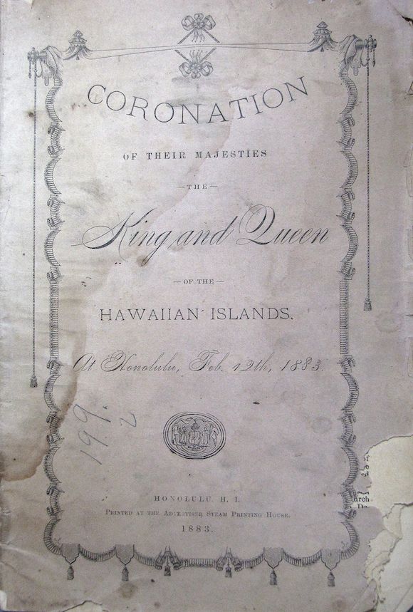 Bonhams : HAWAII--ROYAL CORONATION.