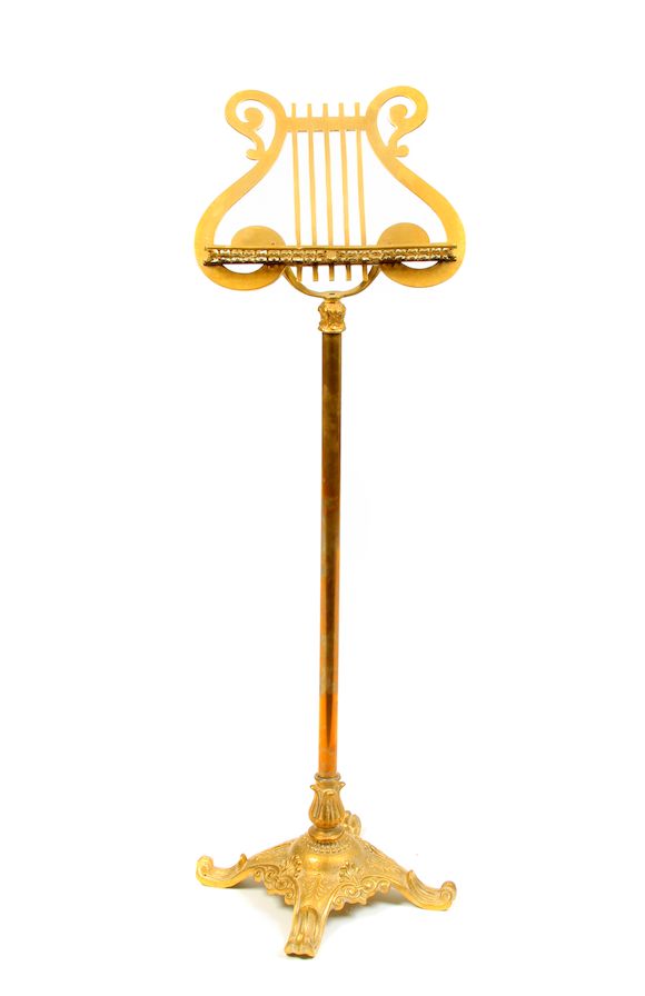 Bonhams : A gilt brass music lectern
