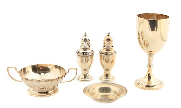 Bonhams : A group of sterling silver hollowware 20th century