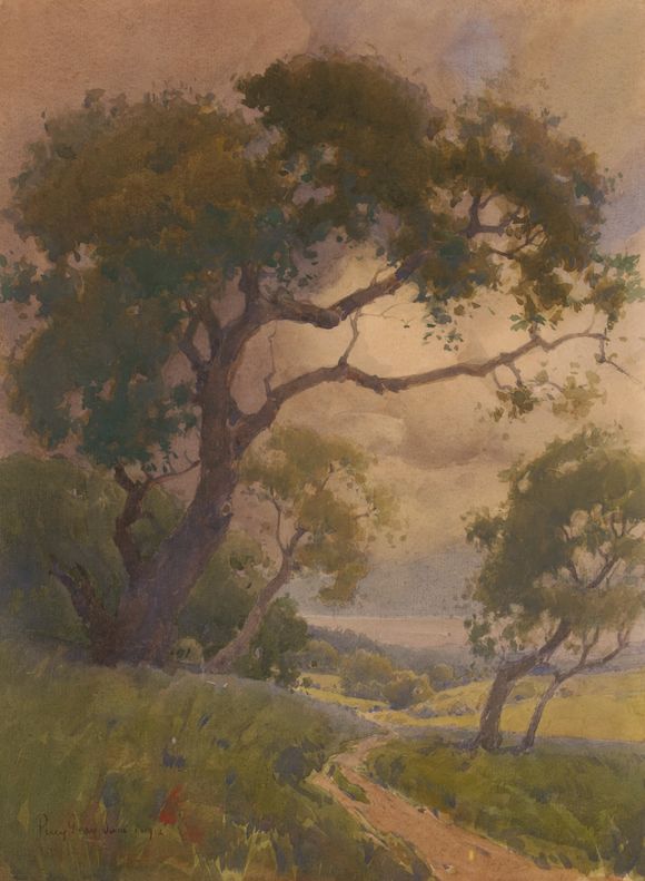 Bonhams : Percy Gray (1869-1952) Oaks in June, 1912 16 x 12in