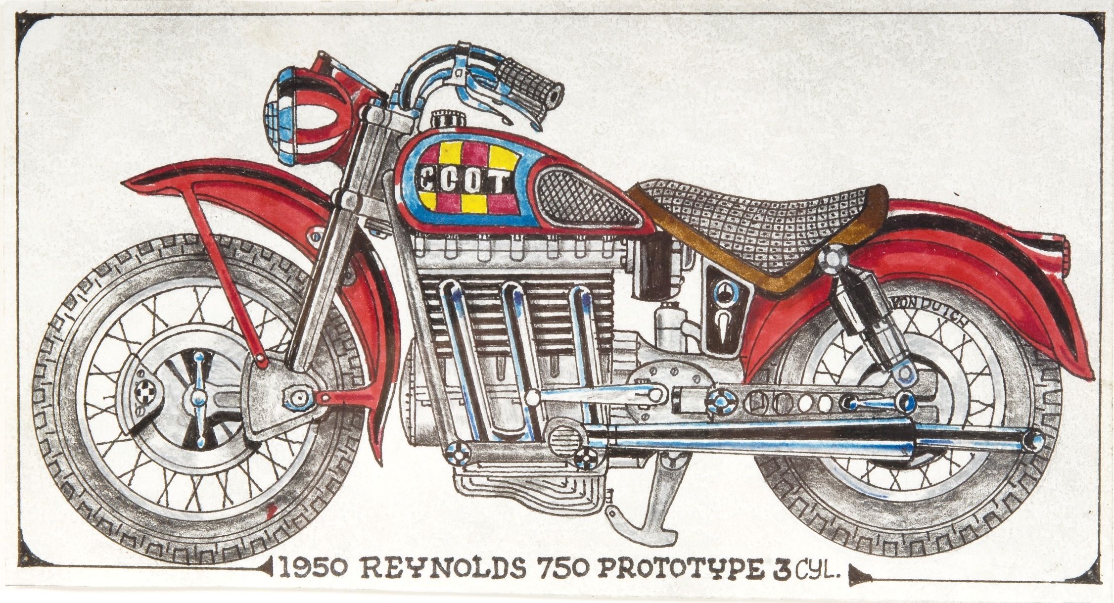 Bonhams Cars : Von Dutch original artwork - "1950s Reynolds prototype",