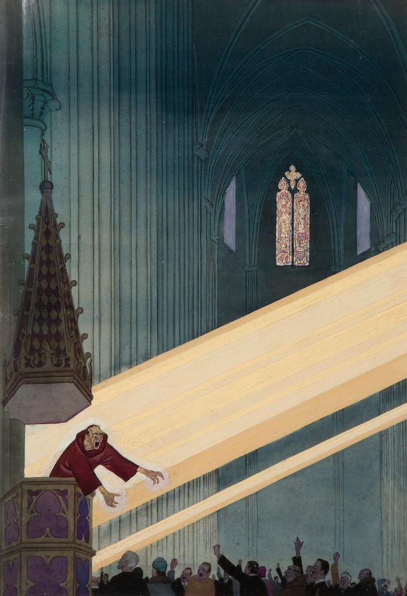 Bonhams : A Campbell Grant watercolor illustration for the French novel ...