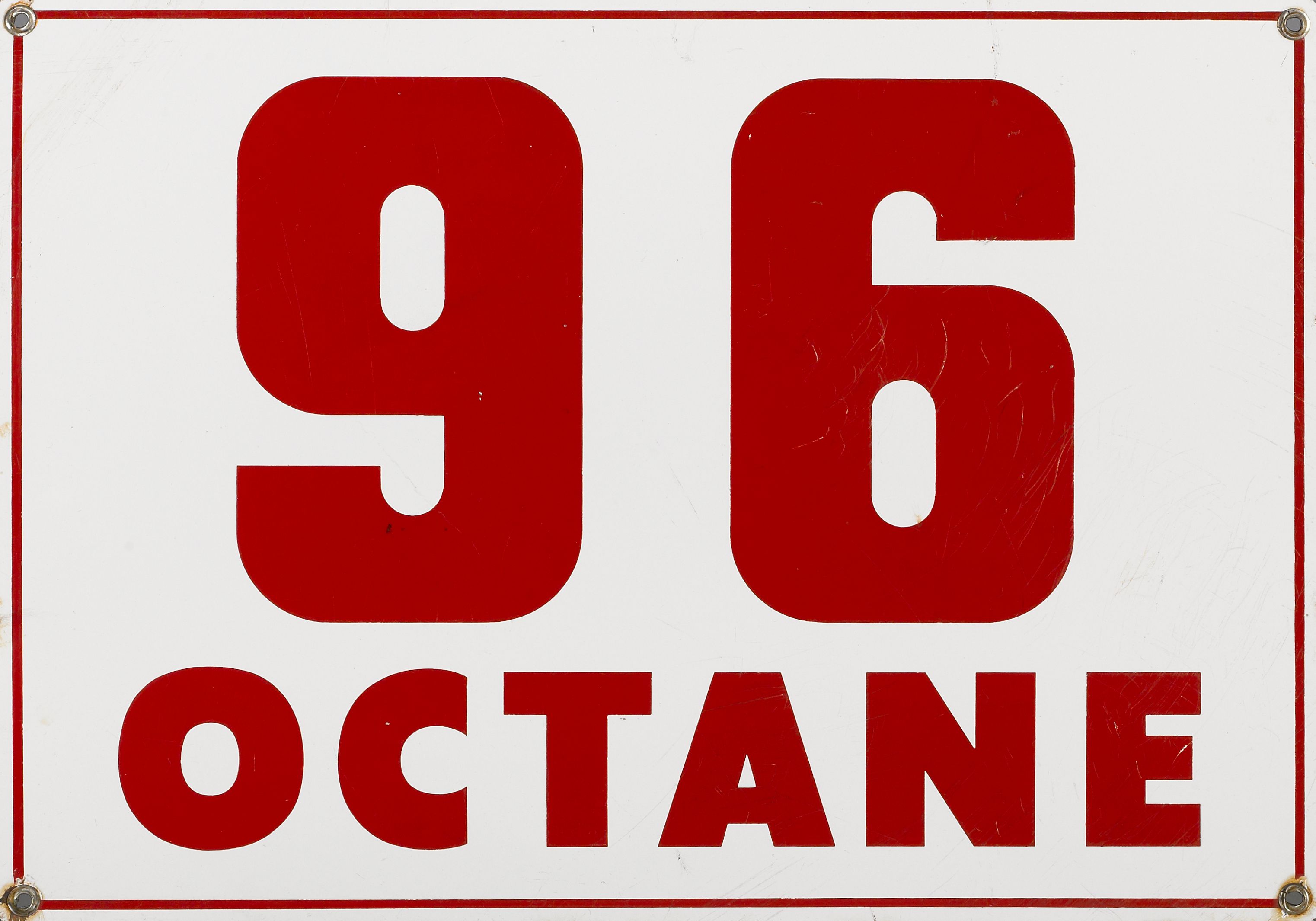 Bonhams Cars : A 96 Octane sign, 1960,