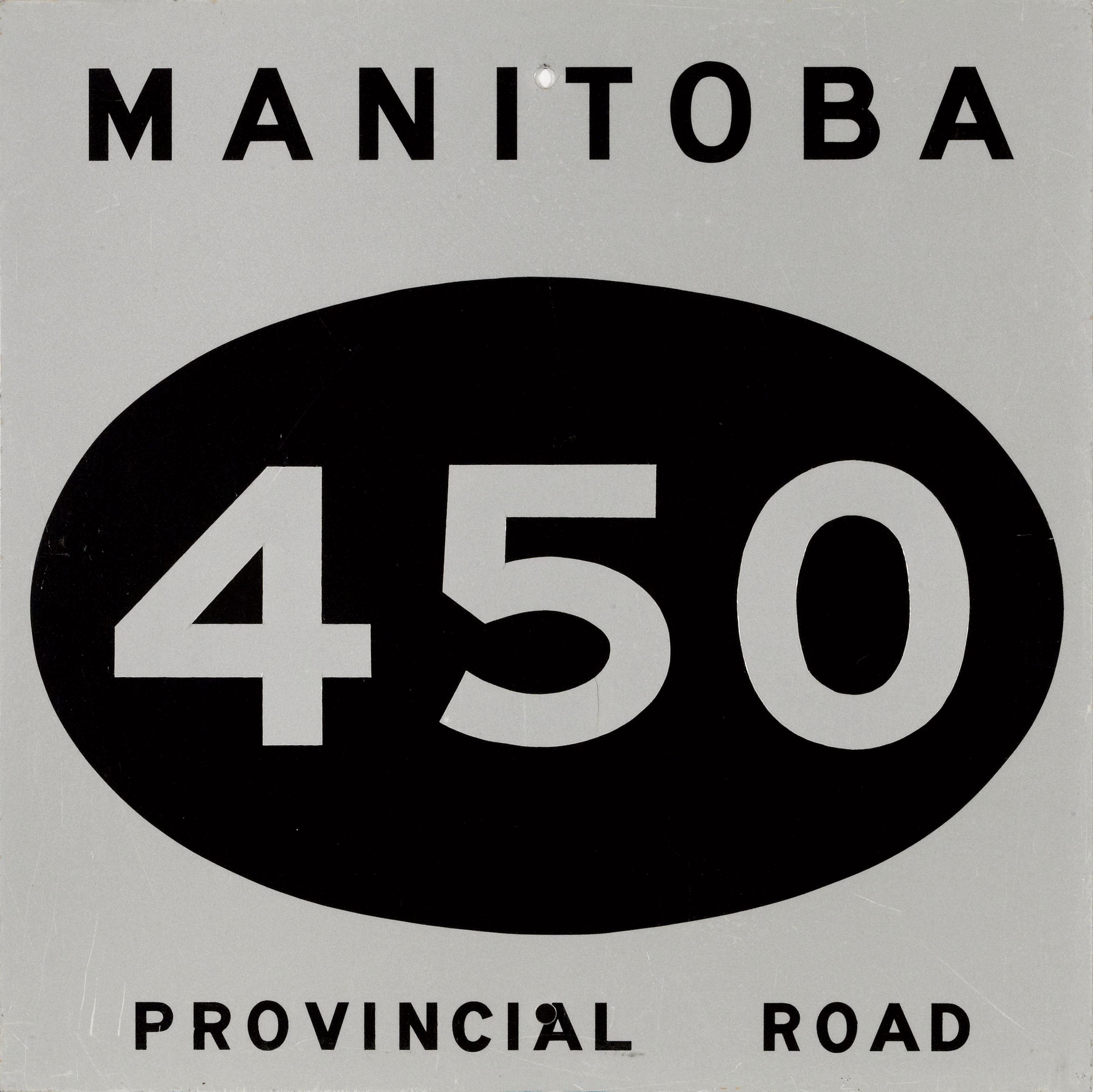 Bonhams Cars : A Manitoba, Canada 450 Provincial Road sign,