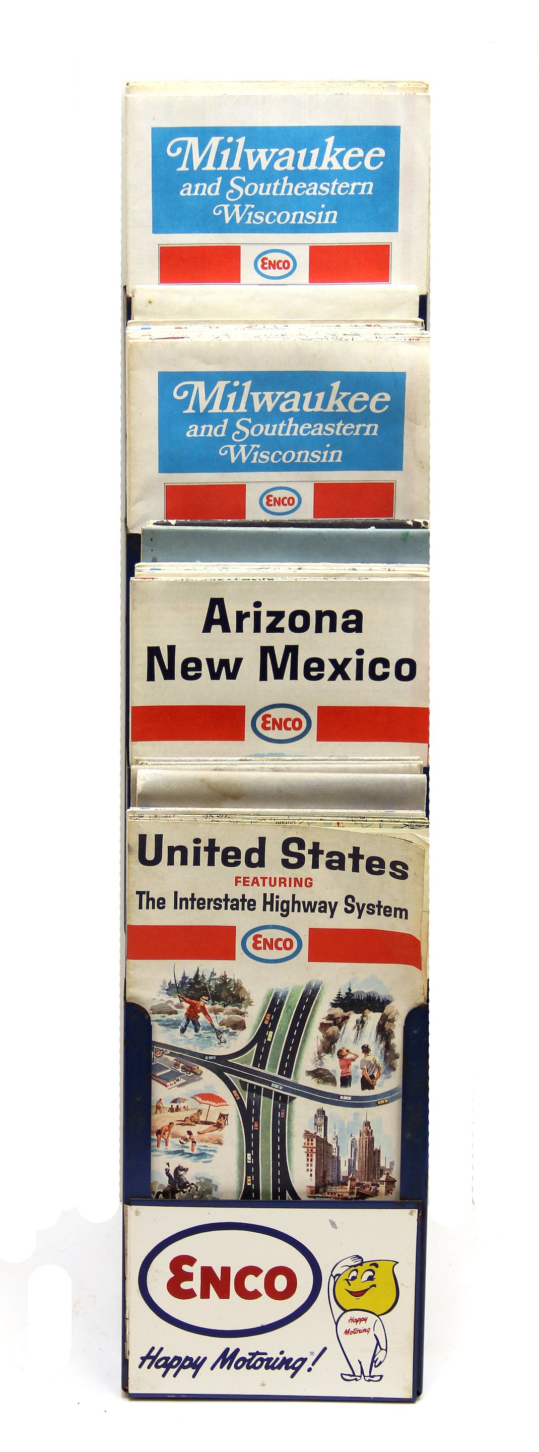 Bonhams Cars : An Enco Steel map rack,