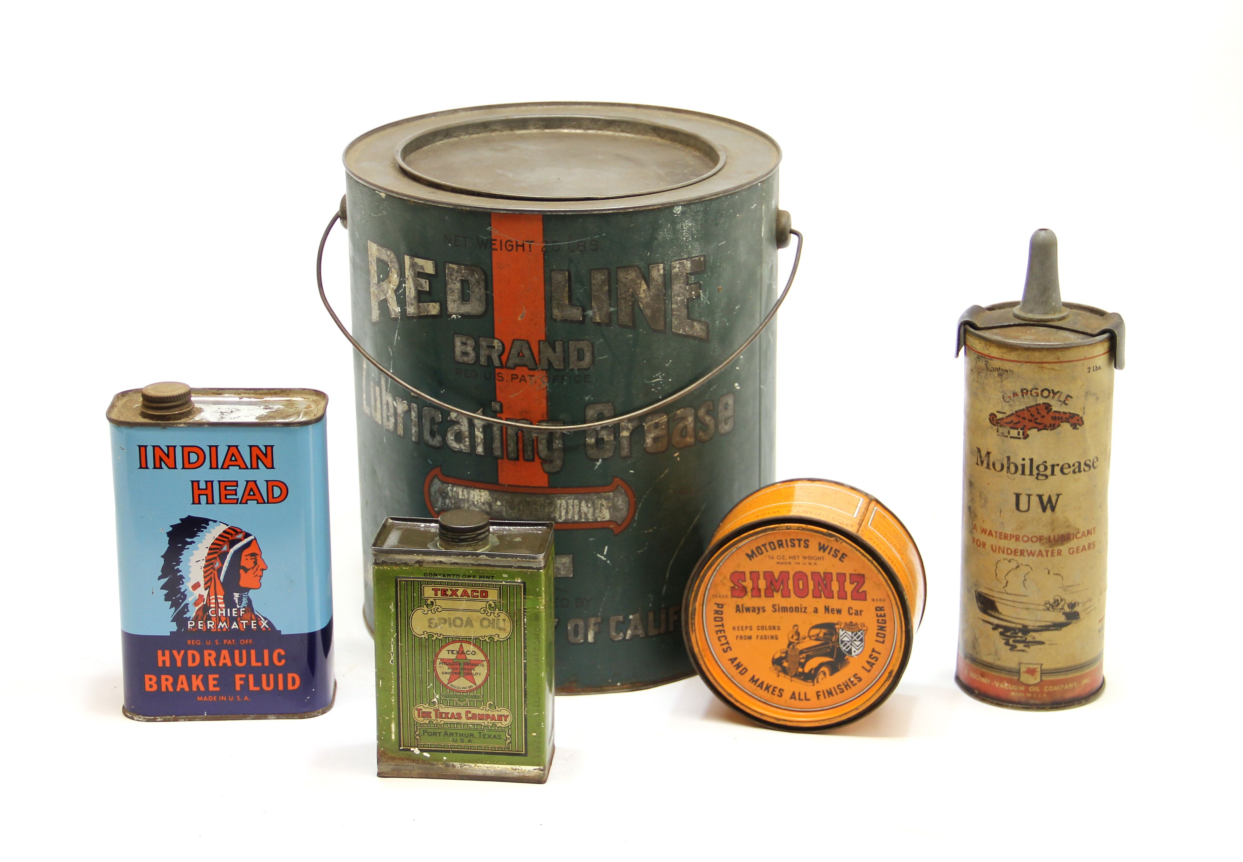 Bonhams Cars : A collection of various oil company manufacturer's cans,