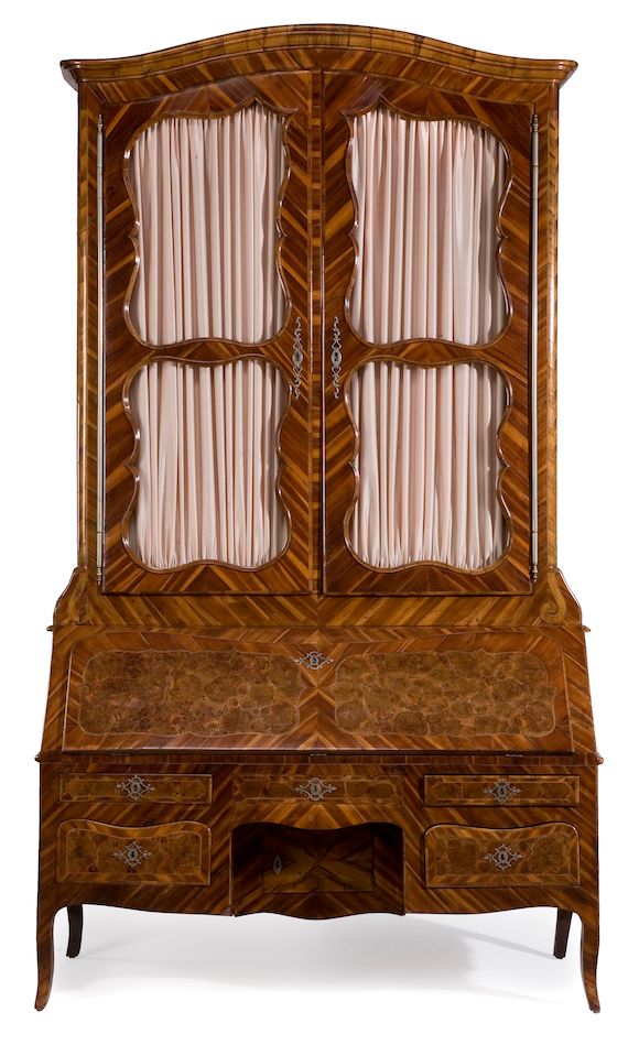 Bonhams : An impressive Continental Rococo walnut and oyster veneered ...