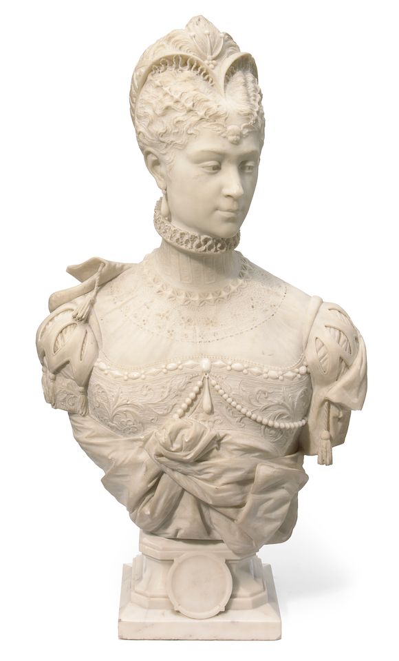 Bonhams : A good quality Continental carved marble bust second half ...