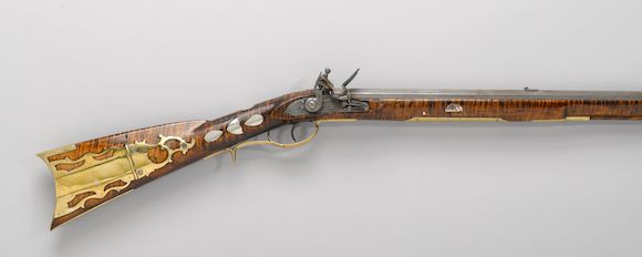 Bonhams : A full-stocked flintlock rifle by Samuel Morrison of Milton ...